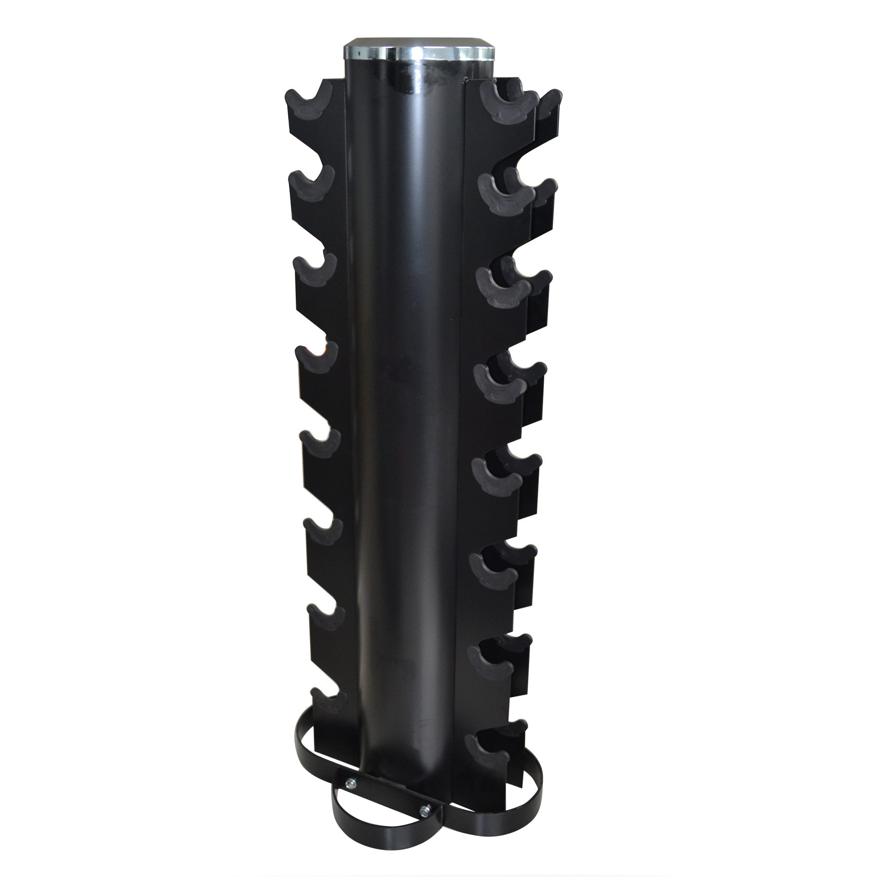 Commercial Upright 10 Pair Hex Rubber Dumbbell Rack (Matte Black ...